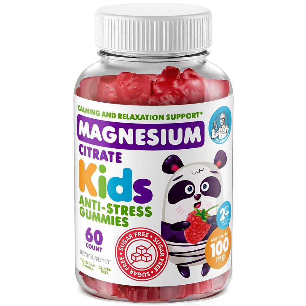 DR.MORITZ Kids Calm Gomitas de magnesio sin azúcar para niños 100 mg 6 ...
