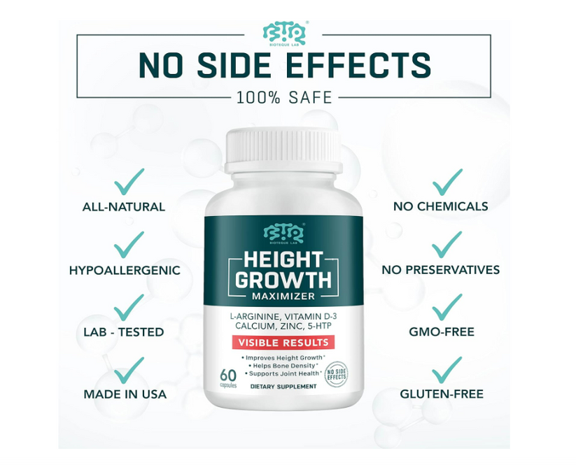 Height Growth maximizer , 60 capsulas - Bioteque Labs – Beauty Store Peru