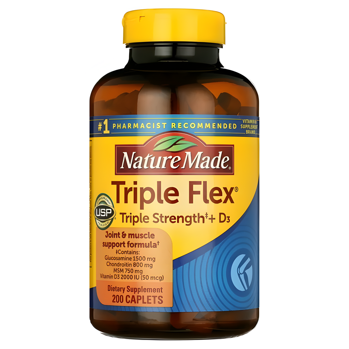 Nature Made TripleFlex Triple Strength + D3, 200 Caplets – Beauty Store ...